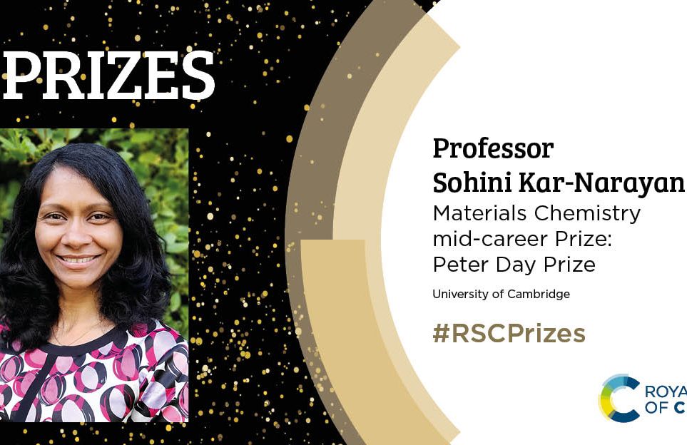 Professor Sohini Kar-Narayan wins Royal Society of Chemistry Peter Day Prize - Clare Hall
