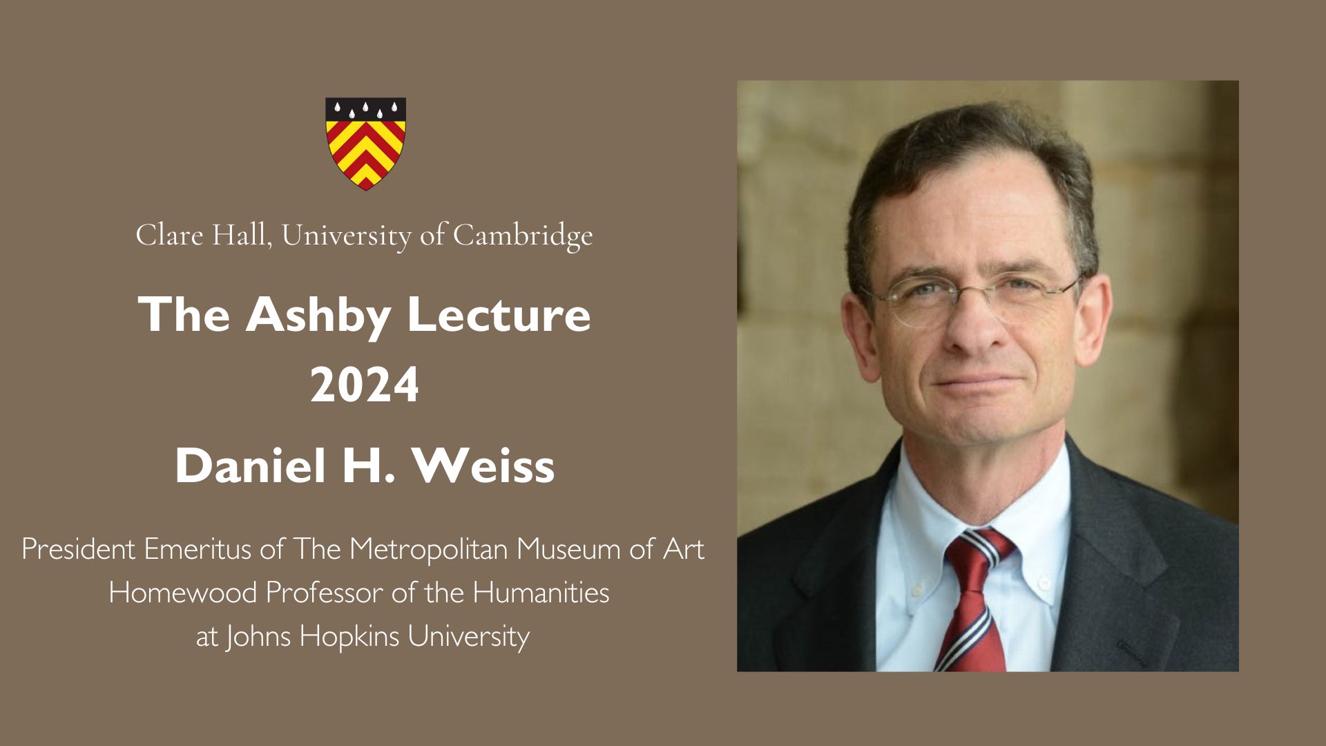 The Ashby Lecture 2024 – Daniel H. Weiss - Clare Hall